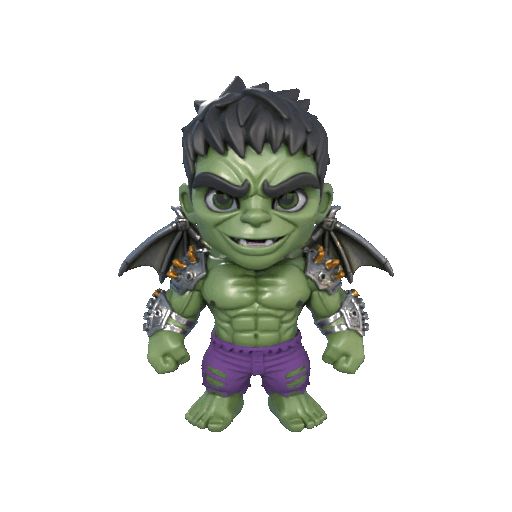 🐉 Hulk - Set of 3 Chibi Style Figurines for 3D Printing (Dragon Wings ...