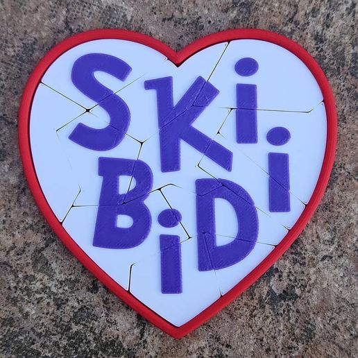 💜 Silly Slang Heart Puzzles・ STL File for 3D printing・Cults