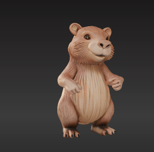 🦫 Modèle réaliste de castor avec détails de texture de bois et d'écorce ...