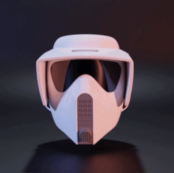 🪖 ANIMATED BIKER SCOUT TROOPER HELMET STAR WARS REBELS・ STL File for 3D ...