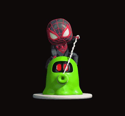 🤖 Miles Morales in Astro Bot Style – 3D Printable Figure. Fan sculpt ...