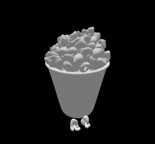 🎦 Classic Cinema Popcorn Bucket・ STL File for 3D printing・Cults