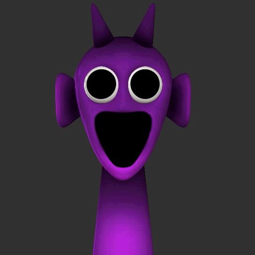 STL file STL Sprunki Incredibox Durple Purple Horror STL 3D Character ...