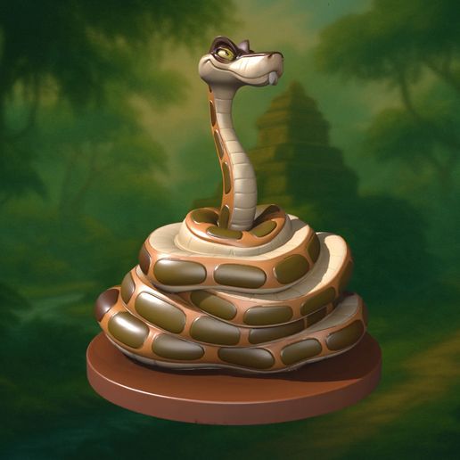 📚 KAA - THE JUNGLE BOOK - 3D figure Infinity/Disney style (100 mm)・ STL ...