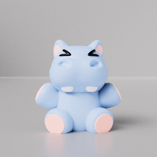 🦛 cute Hippo・ STL File for 3D printing・Cults