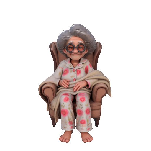 🧚 Fairy Tale Grandmother Figure – Cute Red Riding Hood Inspired 3D ...