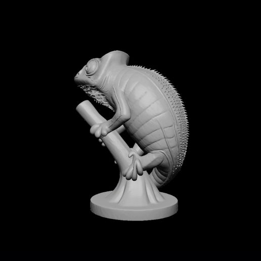 🌺 Realistic Chameleon 3D Model | Exotic Reptile Figurine STL・ STL File ...