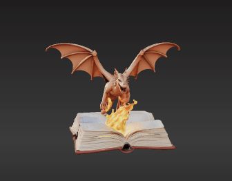 🐉 Flying Dragon Book Nook - Fantasy Bookshelf Diorama Insert・ STL File ...