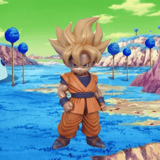 🐉 Goku Chibi 3D Collectable Figure - Dragon Ball・ STL File for 3D ...