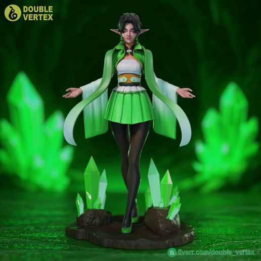 🧝 Emerald Elf - Original Character Figure for 3D Printing・Free STL File ...
