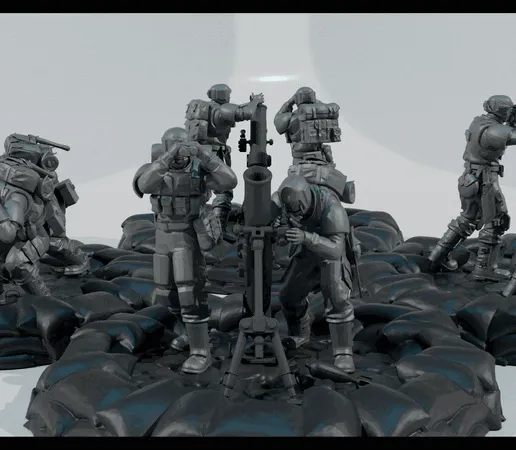 🧨 Mortar squad unit - Astra militarum 4 types・ 3D File for 3D printing ...