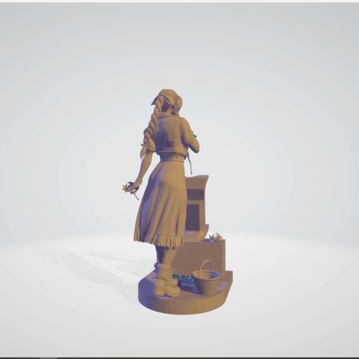 🎲 PCS - FF7 Remake Aerith pose 2・ 3MF File for 3D printing・Cults