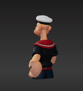 👨 Popeye the Sailor Man STL – Pipe, Hat & Forearm Muscles・ STL File for ...