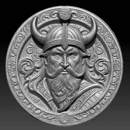 STL file "Viking Warrior Relief - 3D Printable STL & CNC Model" 🗿 (OBJ)・3D print design to ...