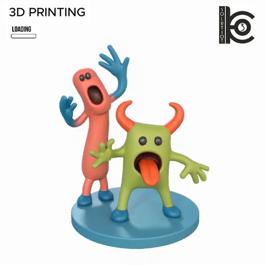 🎁 Screaming Duo - 3D Model for Printing・ STL File for 3D printing・Cults