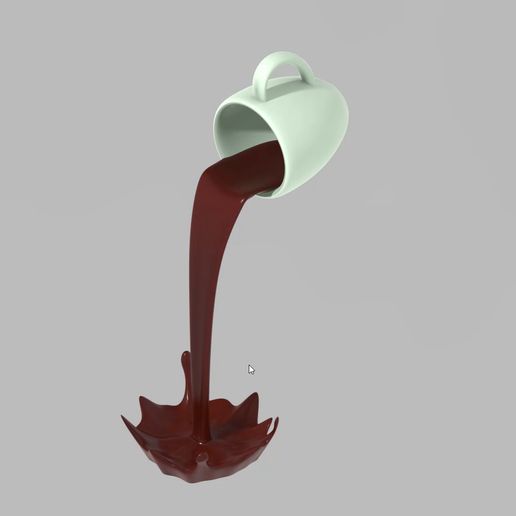 ☕ Spilled Coffee Cup – Desk Decor STL for Coffee Lovers・ 3D File for 3D ...