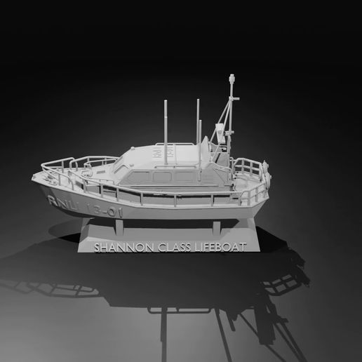 📁 Shannon Class Lifeboat RNLI 13-01 (1:72 Scale 3D Model) STL File for ...