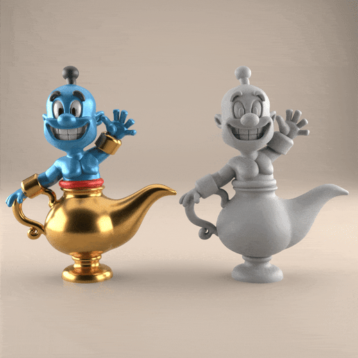 🧞 Fun Genie Lamp 3D STL File for Desk Decor Toys 5・Fichier STL pour ...