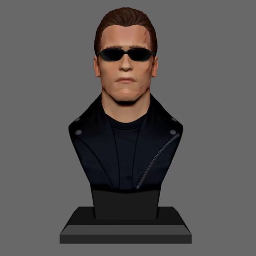 👤 TERMINATOR 2 : T600 Arnold Bust・ OBJ File for 3D printing・Cults