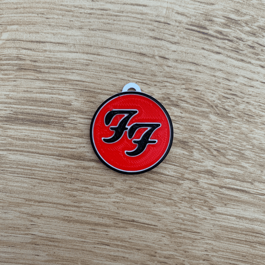 🗝️ FOO FIGHTERS CIRCULAR KEYCHAIN・ STL File for 3D printing・Cults