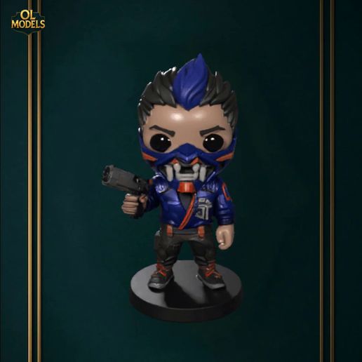 👾 Yoru With Mask Chibi Figure Valorant 3D Model・Fichier STL pour ...