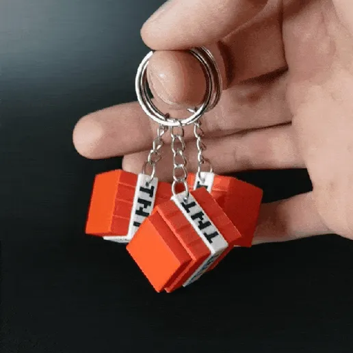 🗝️ MINECRAFT TNT KEYCHAIN・ STL File for 3D printing・Cults