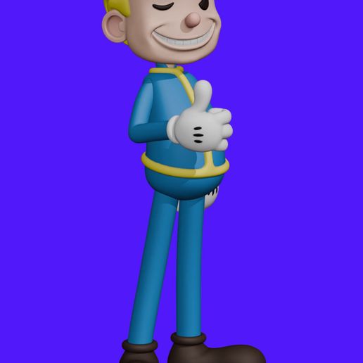 ☢ **Vault Boy** in rubber hose cartoon style as fan art by Luga3D!(v2)☢ ...