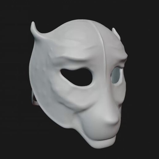 🎨 Feline-style mask with intricate design・ STL File for 3D printing・Cults