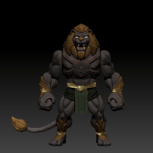 🦁 Classic Lion-Man Vintage-Style Action Figure (4.75") for 3D Printing ...