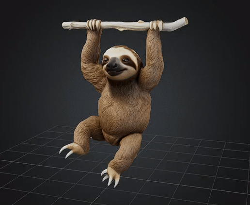 🦥 DBX Sloth Animal Stl Obj Glb for 3D Print・ 3D File for 3D printing・Cults