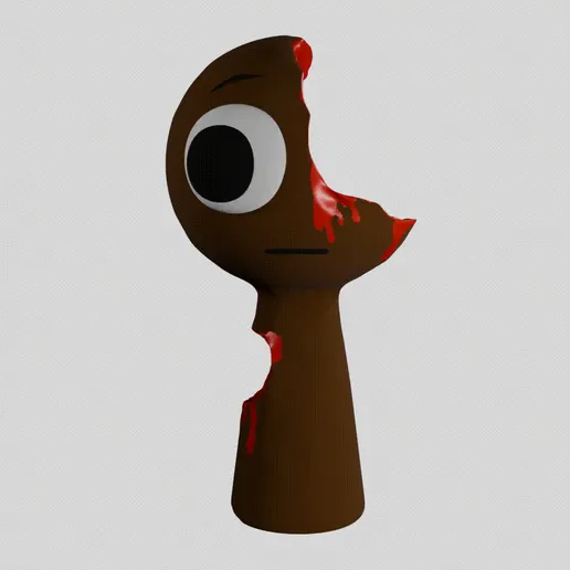 🎨 BRUD HORROR SPRUNKI INCREDIBOX | Brown Sprunki 3D Model STL Fan Art ...