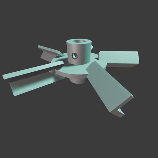 🚁 Radial-Flow Flat-Blade Impeller – 5-Blade (60 mm Diameter x 20 mm ...
