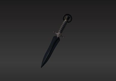 🗡️ Realistic Dark Obsidian Blade Dagger Keychain - Fantasy Mini Weapon ...