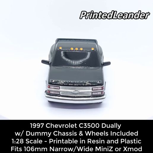 🐚 1:28 Scale 1997 C3500 Dually Body Shell w/ Dummy Chassis (Xmod and ...