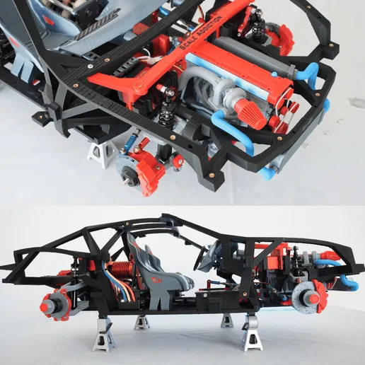 🚗 1:8 scale supra Rc car( Electric version)・ STL File for 3D printing・Cults