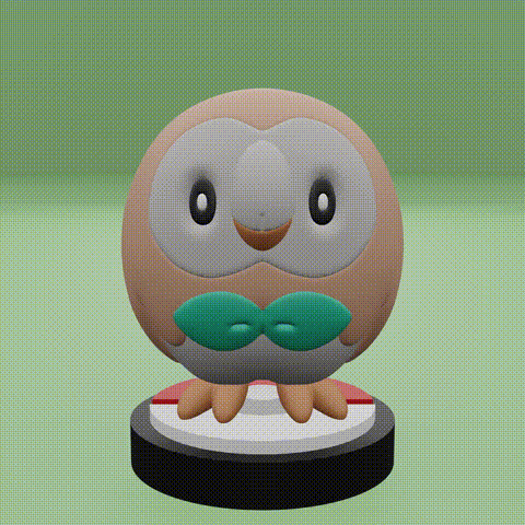 🐉 Pokemon No. 722 Rowlet・ STL File for 3D printing・Cults