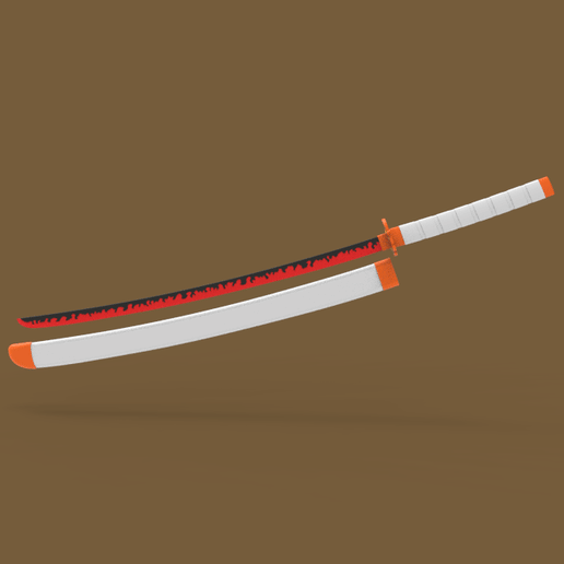 🗡️ DEMON SLAYER - Kyojuro Rengoku Sword・ STL File for 3D printing・Cults