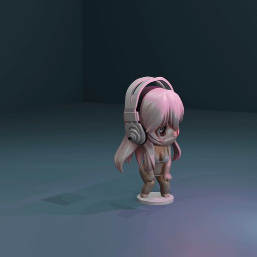 🎧 SoniAni Sonico Chibi・ STL File for 3D printing・Cults