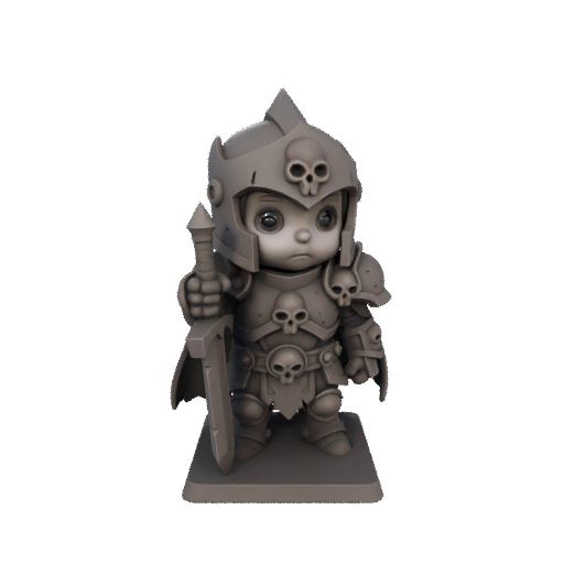👶 Dark Baby Knight – Printable Fantasy Figurine (Chibi Style)・ STL File ...
