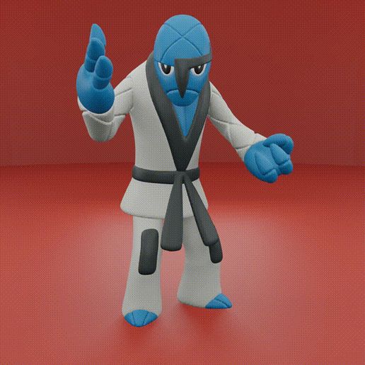 🐉 Pokemon No. 539 Sawk・ STL File for 3D printing・Cults