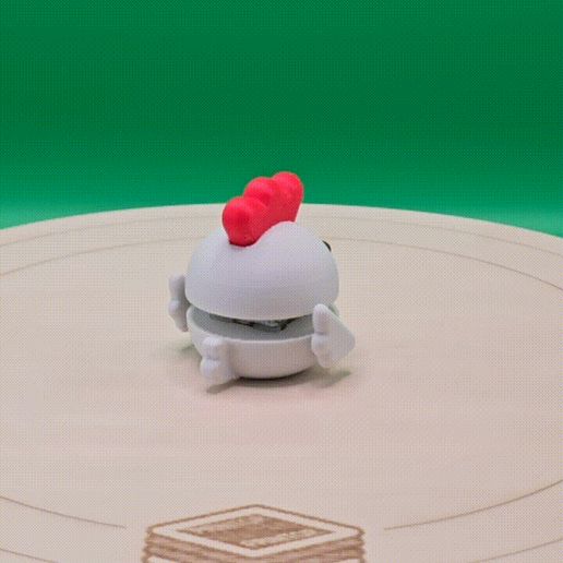 🐔 Little Big chicken Desk Toy with Mechanical Switch・ STL File for 3D ...
