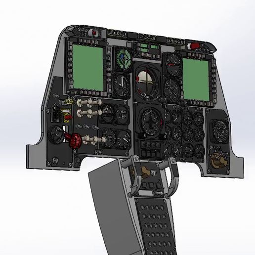 ⚡ Fairchild A-10 Thunderbolt II complete cockpit・ STL File for 3D ...