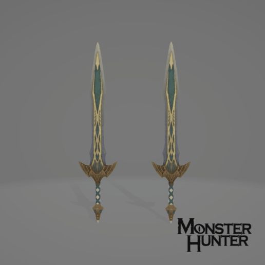 STL file MONSTER HUNTER GUILD PALACE DUAL BLADES 👹 (OBJ)・3D printing ...