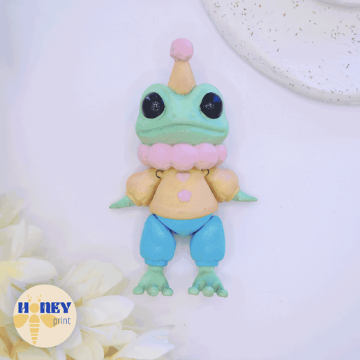 🤡 Flexi Clown Frog・ STL File for 3D printing・Cults