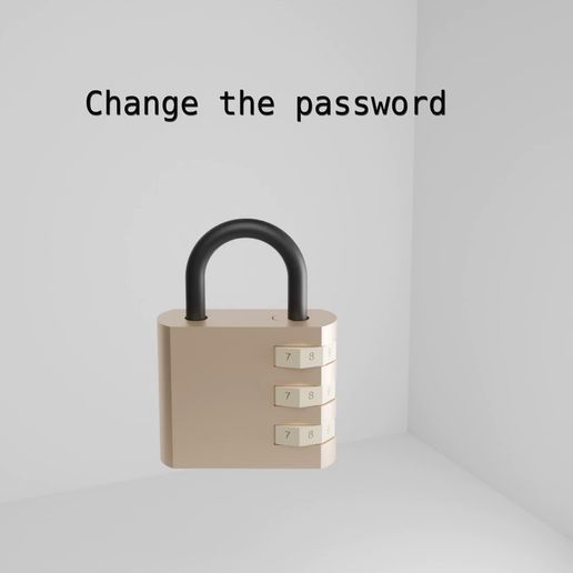 🧞‍♂️ combination padlock・ STL File for 3D printing・Cults