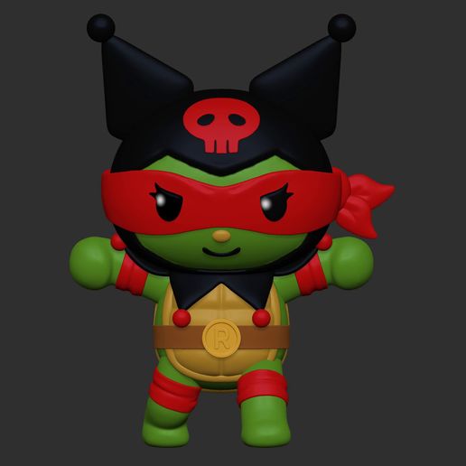 🥷 sanrio x ninja turtles - kuromi x raphael - NINJA TURTLES・ STL File ...