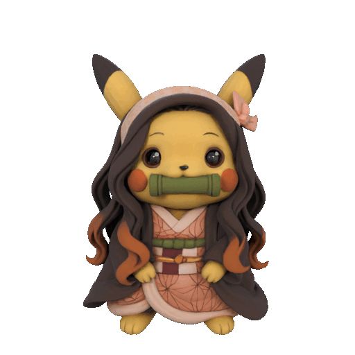 🐉 pikachu cosplay nezuko・ STL File for 3D printing・Cults