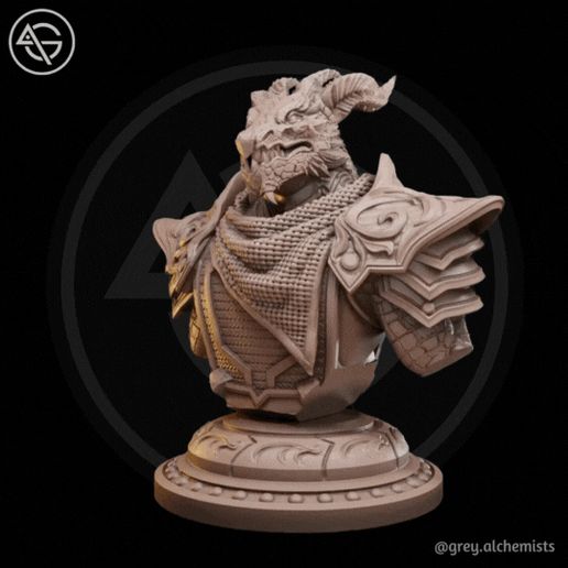👤 Miniature Bust - Dralag the Dragonborn Paladin, DnD Minis - Fantasy ...