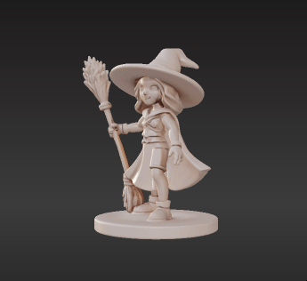 🪄 Charming Magic Caster – Witchy Model in Dynamic Pose・ STL File for 3D ...
