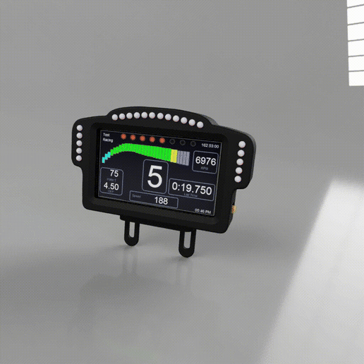 💨 SimRacing 5'' Dashboard SimHub with integrated switch・ STL File for ...
